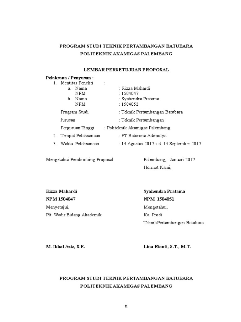 Contoh Lembar Persetujuan | PDF