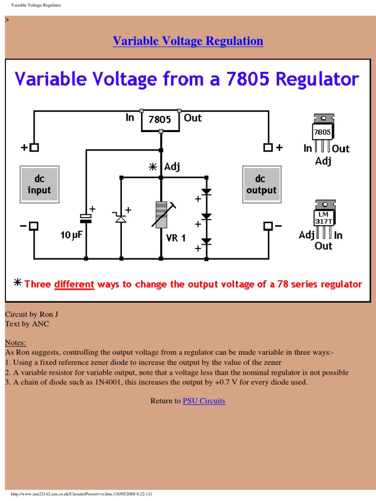 Variable Voltage Regulator Methods | PDF | Technology & Engineering