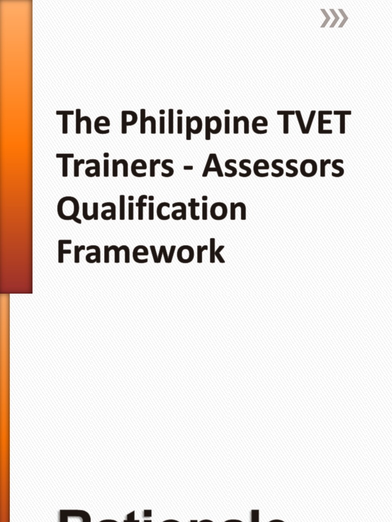 Philippine TVET Trainer Qualification Framework | PDF | Vocational ...