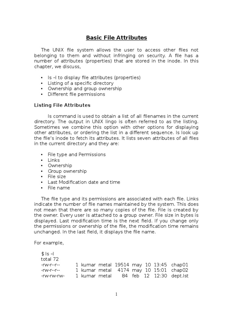 Unix Notes | PDF | Computer File | File System