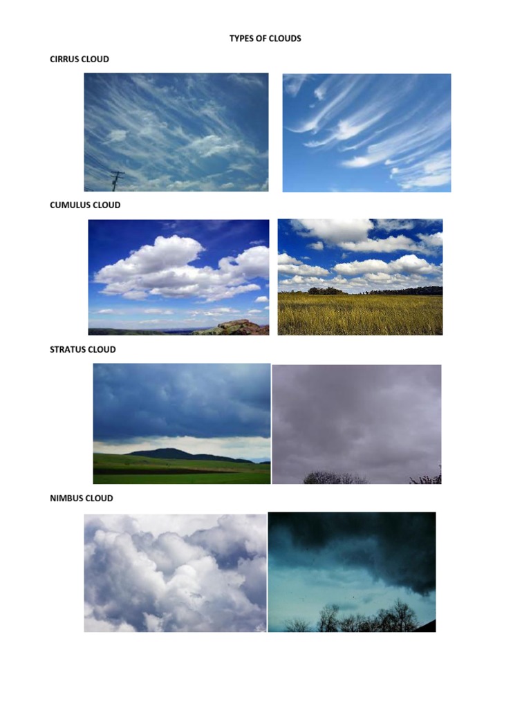 Types of Clouds | PDF