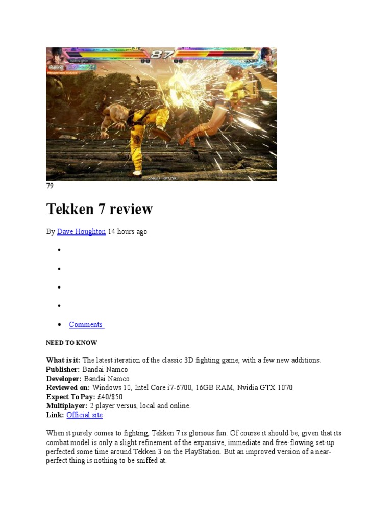 Tekken 7 | PDF | Gaming | Video Games
