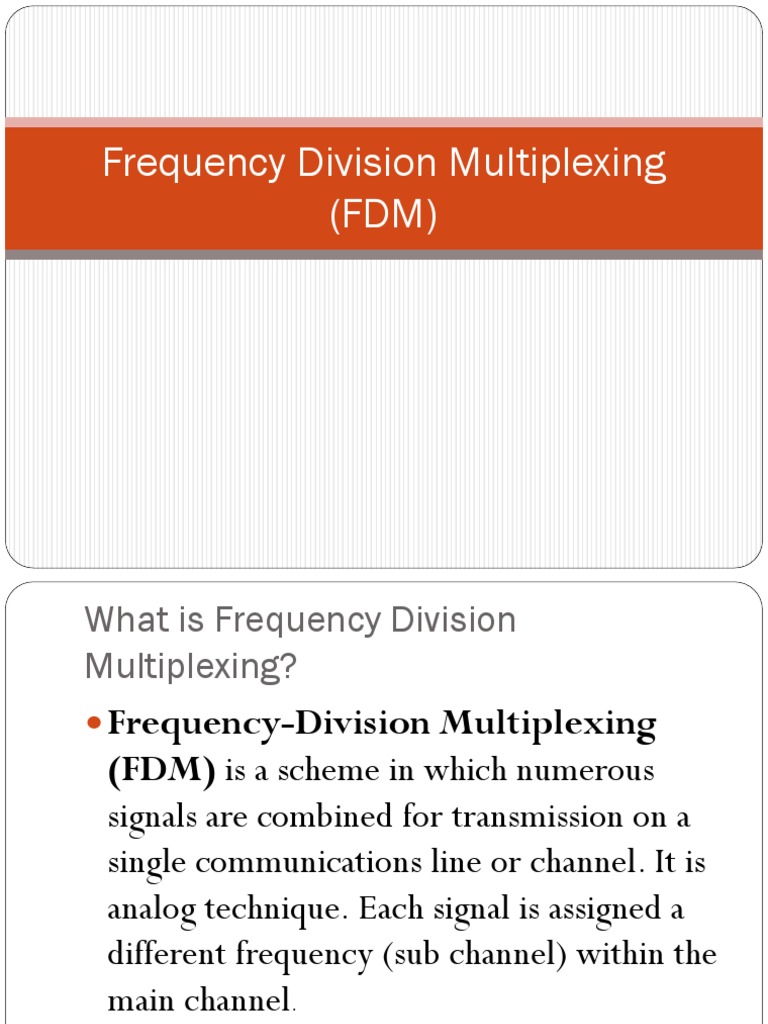 Frequency Division Multiplexing FDM1 | PDF | Multiplexing | Modulation