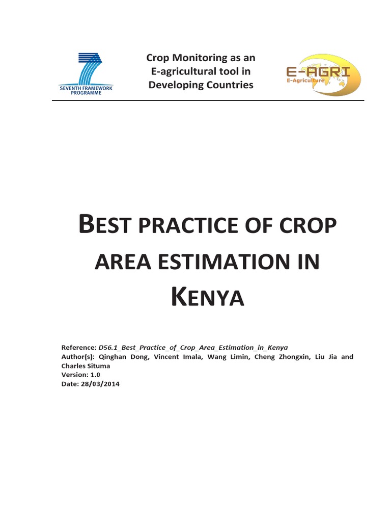 Crop Area Estimation in Kenya | PDF | Surveying | Agriculture