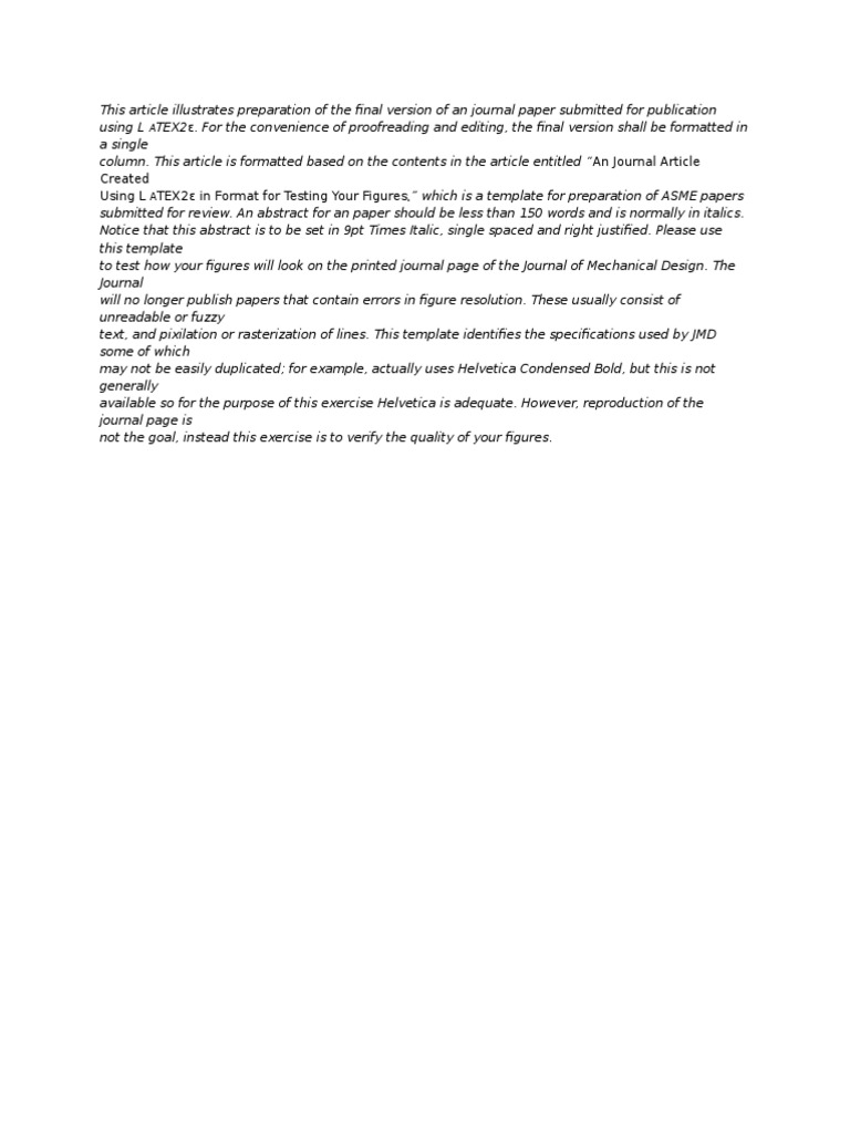 Created Using L TEX2ε in Format for Testing Your Figures," which is a ...