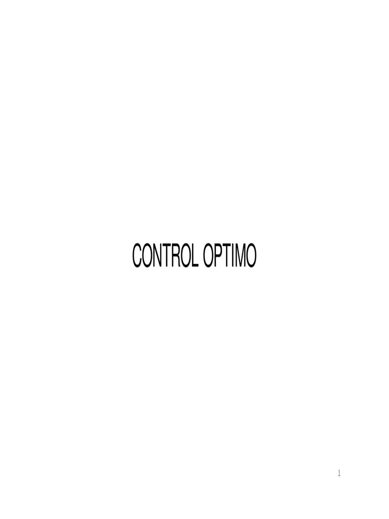 6-Control Optimo x1 | PDF | Sistema de control | Matemáticas Aplicadas