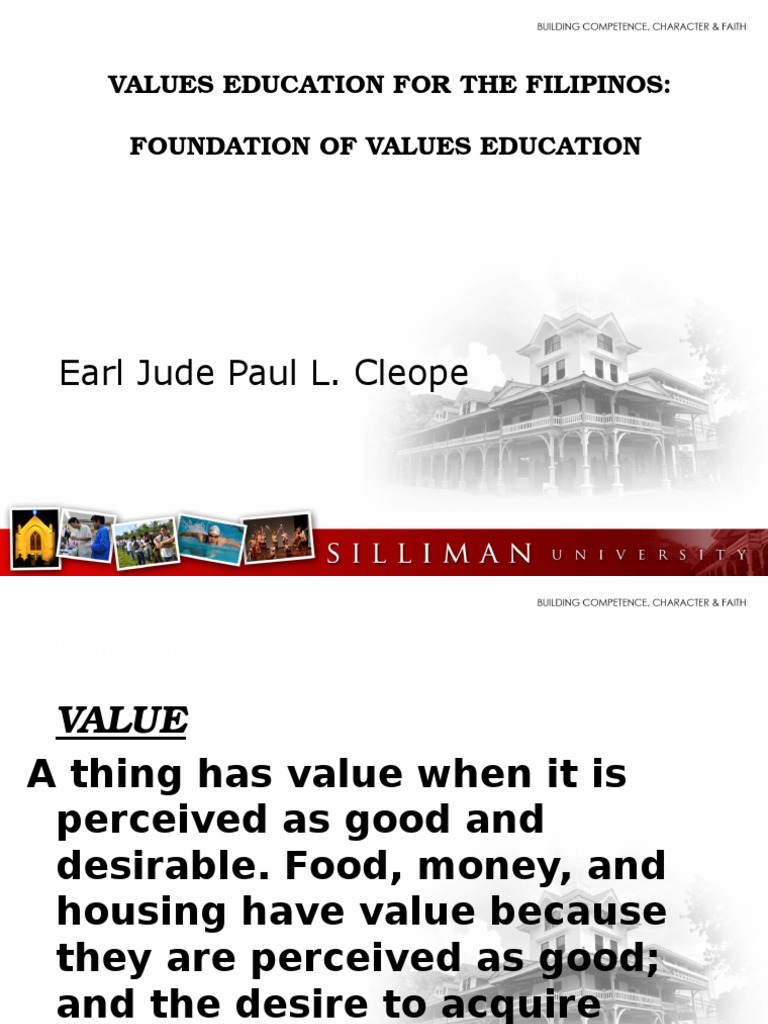 Values Education | PDF | Value (Ethics) | Self