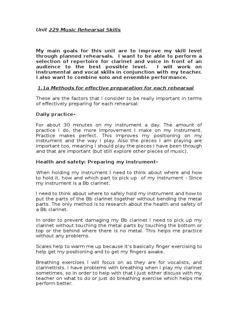 229 Rehearsal Skills Lodge | PDF | Singing | Clarinet