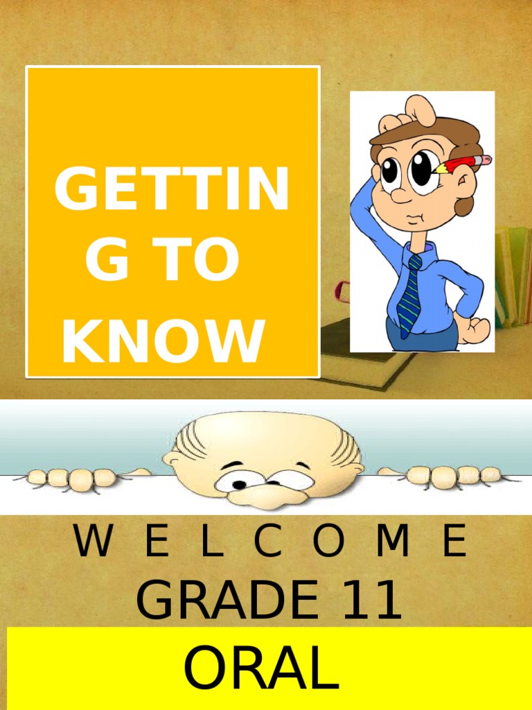 Orientation Grade 11 Start of Class PPT First Day Class | PDF ...