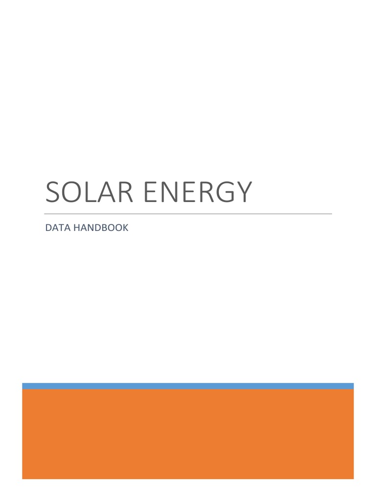 Solar Handbook | PDF | Heat Transfer | Non Equilibrium Thermodynamics