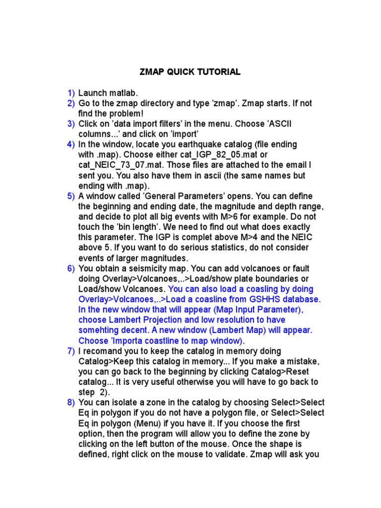 Zmap Tutorial2 | PDF | Topography | Map