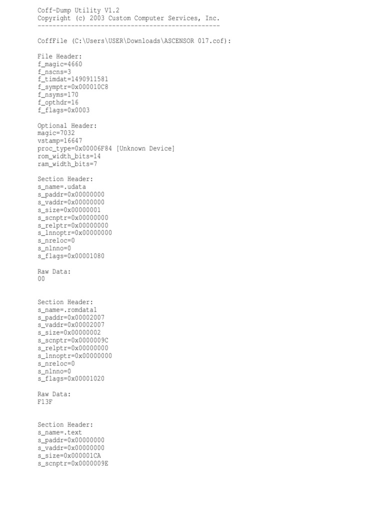 Ascensor 017.cof | PDF | Download | System Software