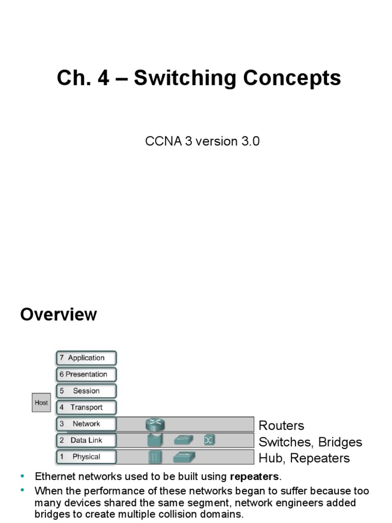 Switching Concepts | PDF | Network Switch | Ethernet