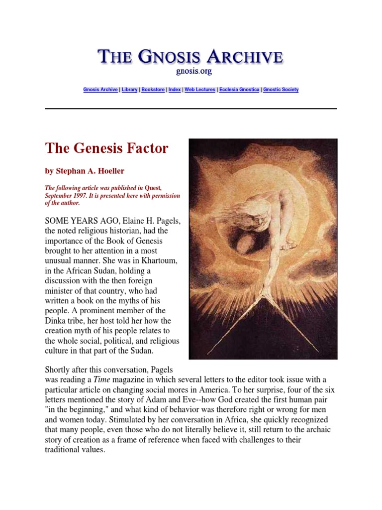 The Genesis Factor | PDF | Adam And Eve | Gnosticism