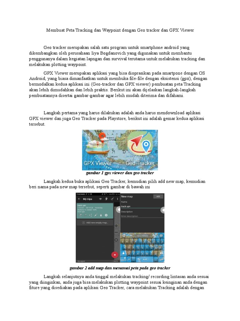 Peta Tracking dengan Geo Tracker & GPX Viewer | PDF