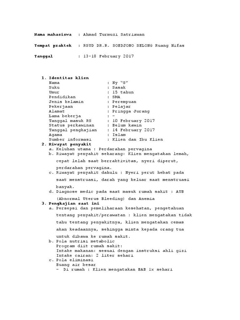 Laporan Kasus Aub | PDF