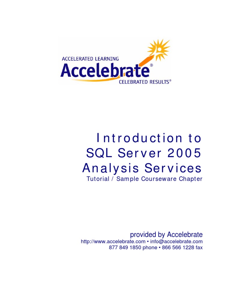 SSAS Tutorial | PDF | Microsoft Sql Server | Databases