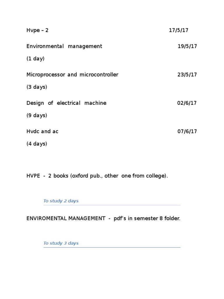 To Study 2 Days | PDF