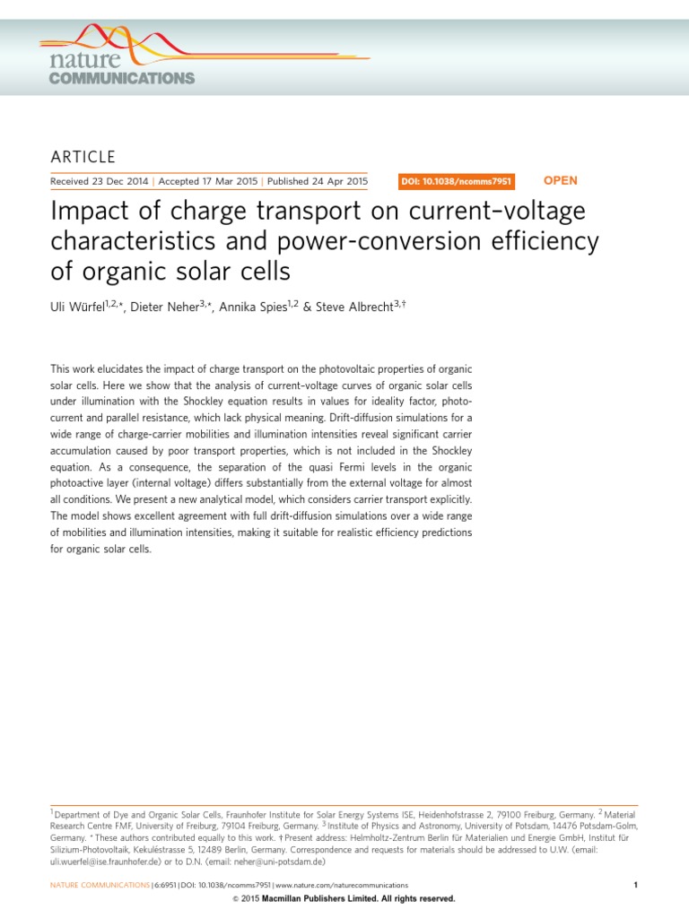 Heterojunction Organic Solar Cell in Sentaurus TCAD | PDF | Diode ...