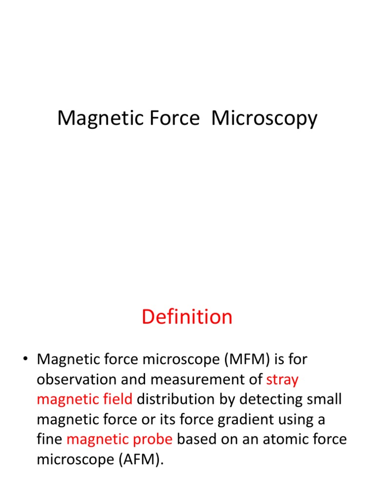 Magnetic Force Micros | PDF | Force | Materials Science
