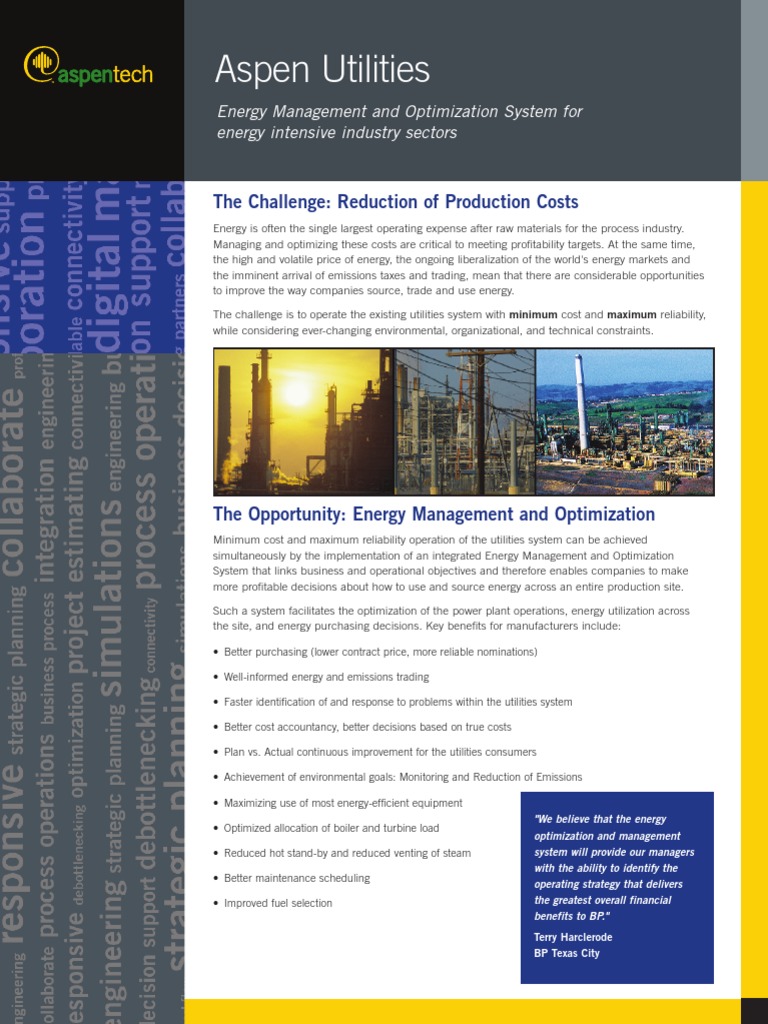 Aspen Utilities: The Challenge: Reduction of Production Costs | PDF ...