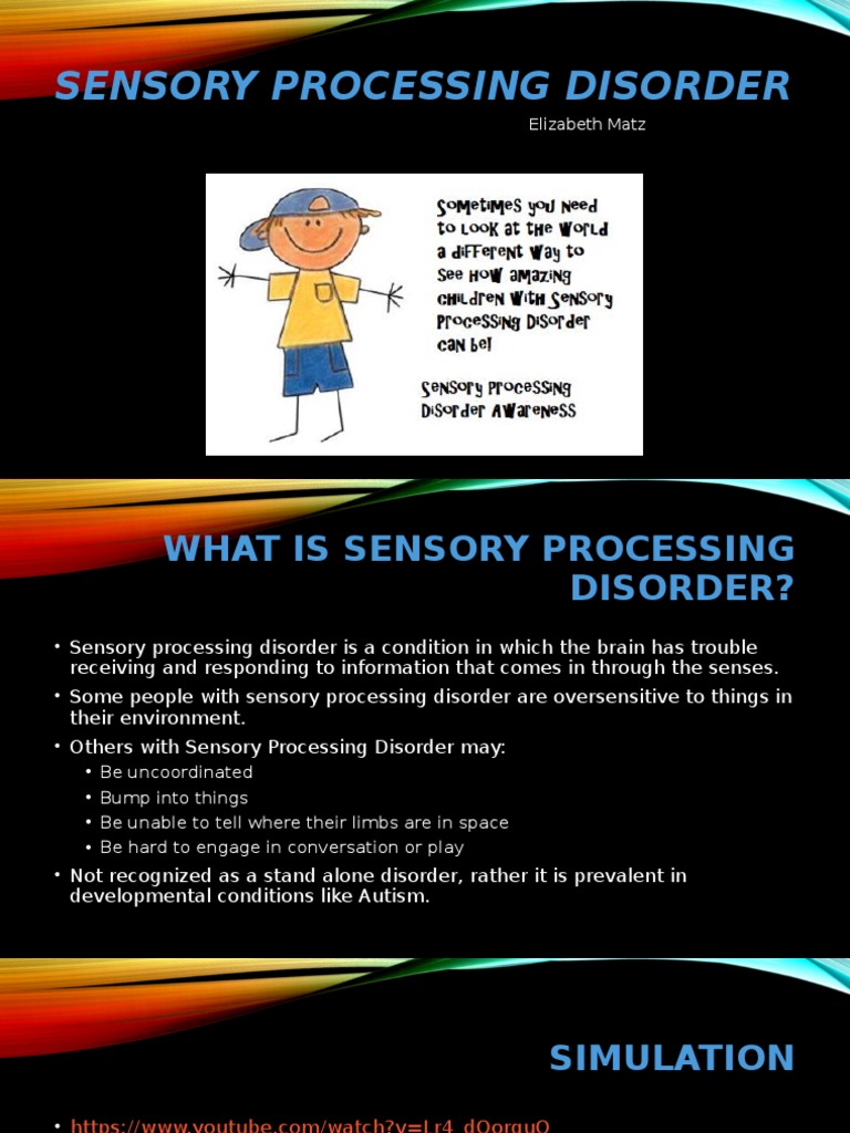 Understanding Sensory Processing Disorder | PDF | Sensory Processing ...