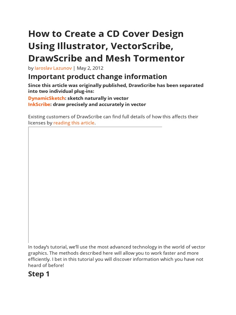 Create A CD Cover Design Using Illustrator | PDF | Adobe Illustrator ...