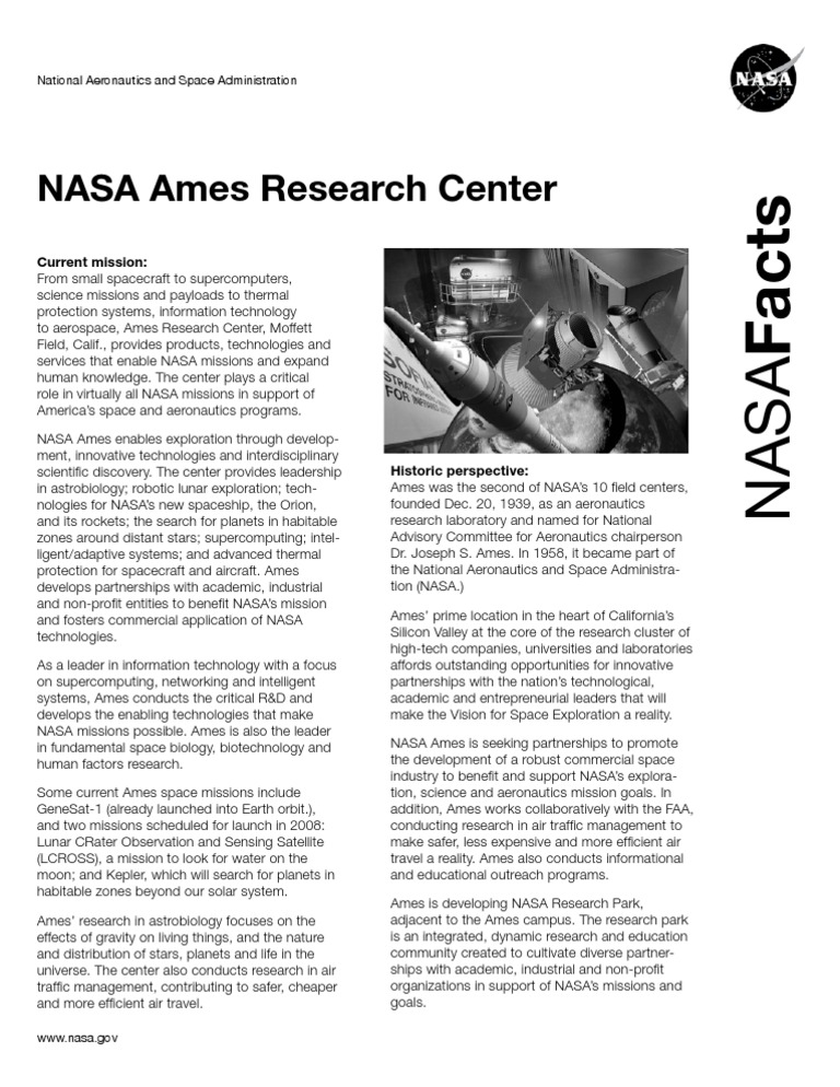 NASA Ames Research Center Overview | PDF | Ames Research Center ...