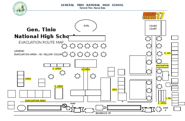 General Tinio National High School Evacuation Route Map | PDF