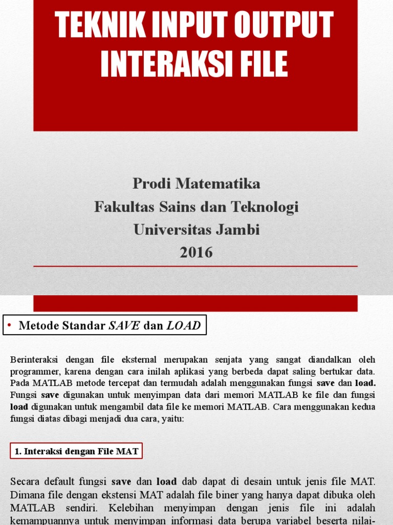 Teknik Input Output Interaksi File | PDF