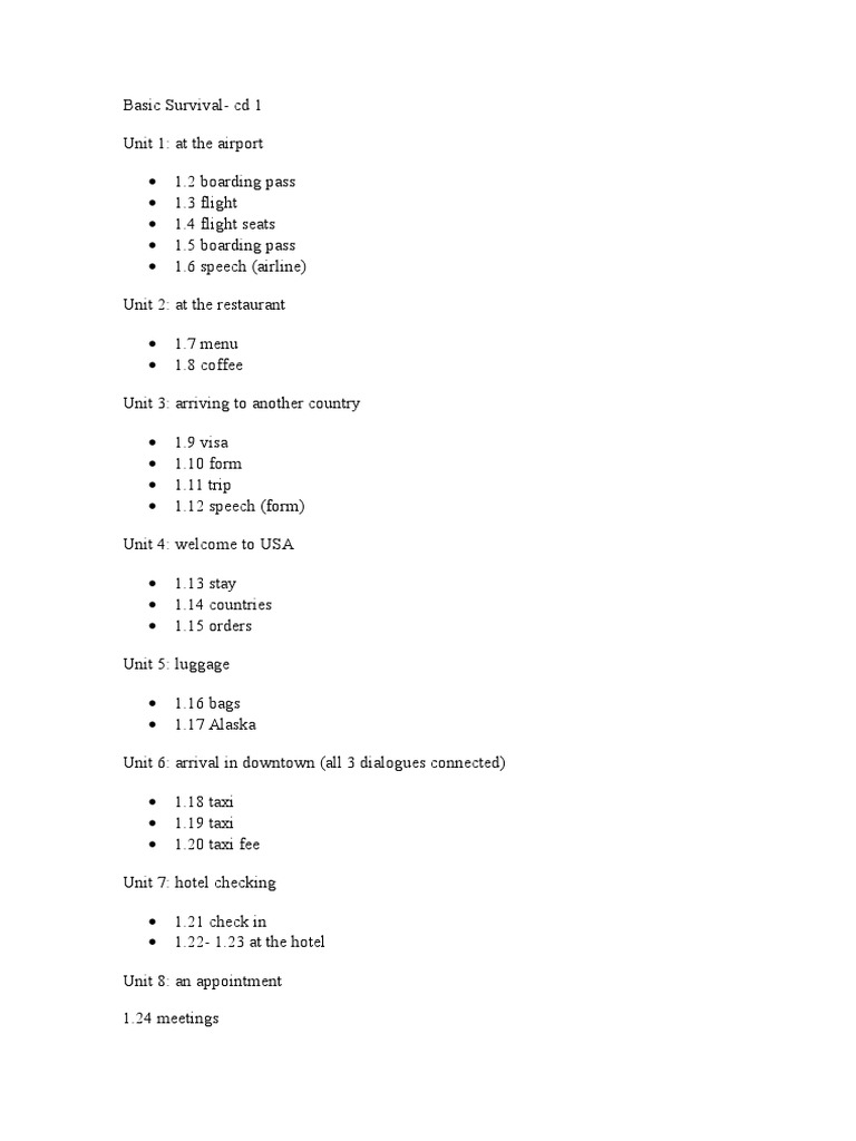 Basic Survival English Guide | PDF | Business