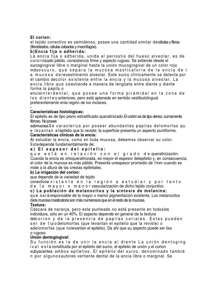El Corion | PDF | Epitelio | Membrana mucosa