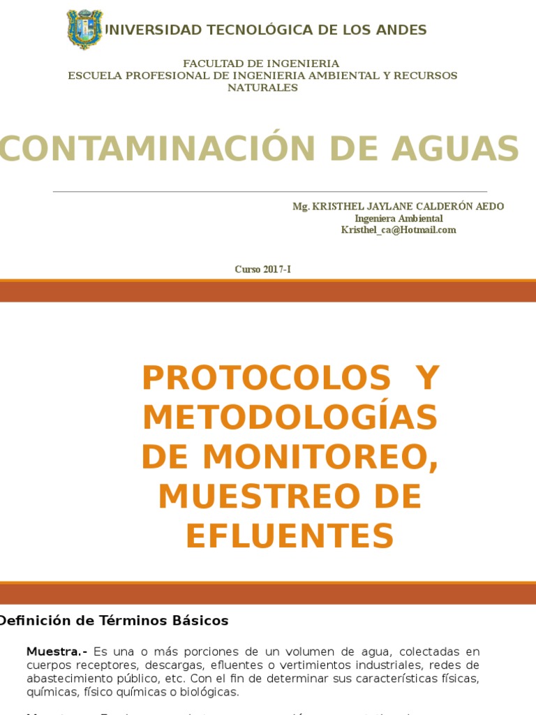Clase II-Protocolo de Monitoreo | PDF | Calidad del agua | Contaminación