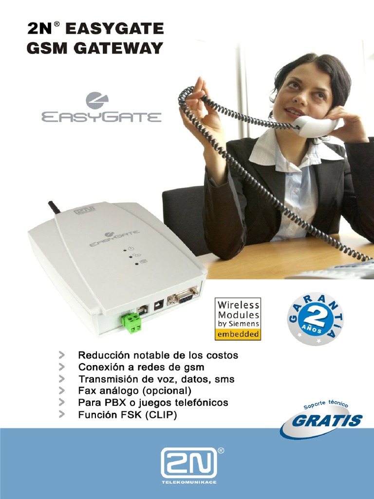 2n Easygate Manual 1366v1 Es | PDF | paquete general de Radio sevicio | Gsm