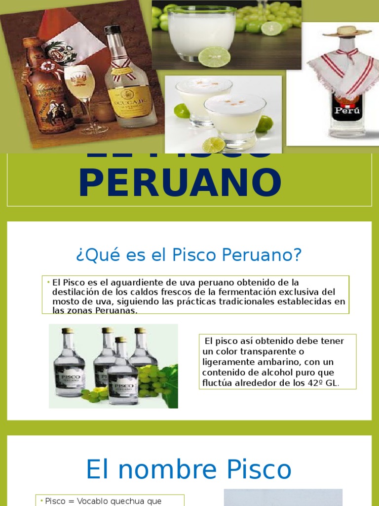 El Pisco Peruano | PDF | Uva | Bebidas alcohólicas