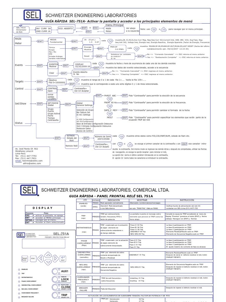 SEL - 751A | Relé | Contraseña