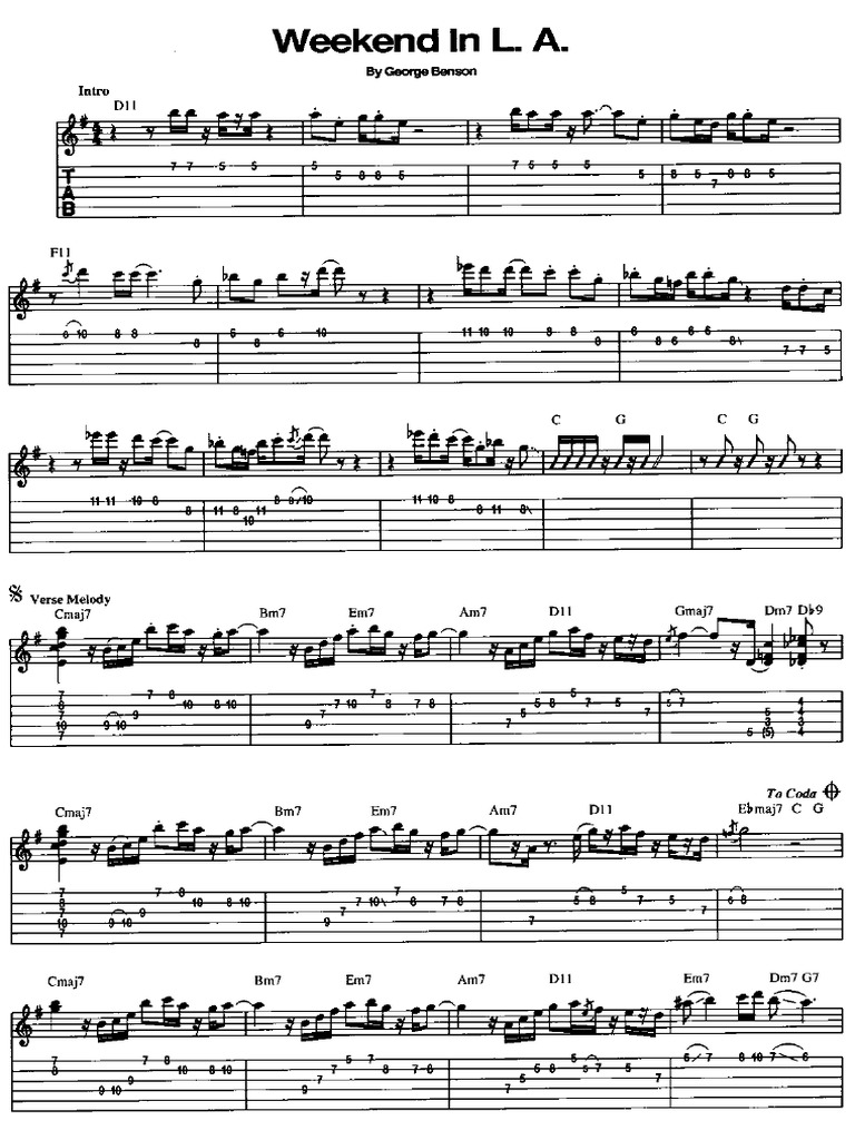 Weekend in LA - George Benson | PDF