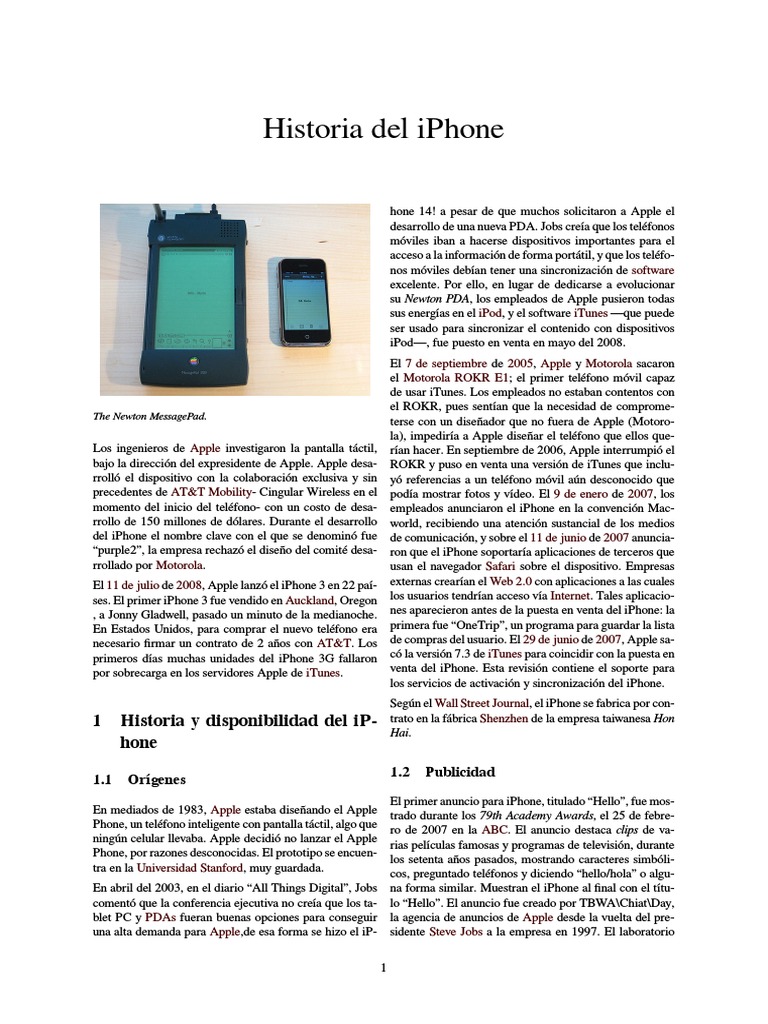 Historia Del Iphone | PDF | Yo telefono | Apple Inc.