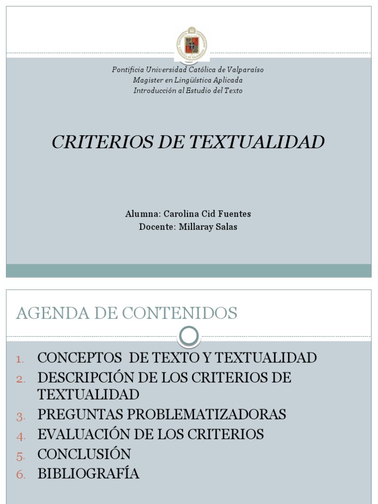 Criterios de Textualidad | PDF | Agua | Epistemología