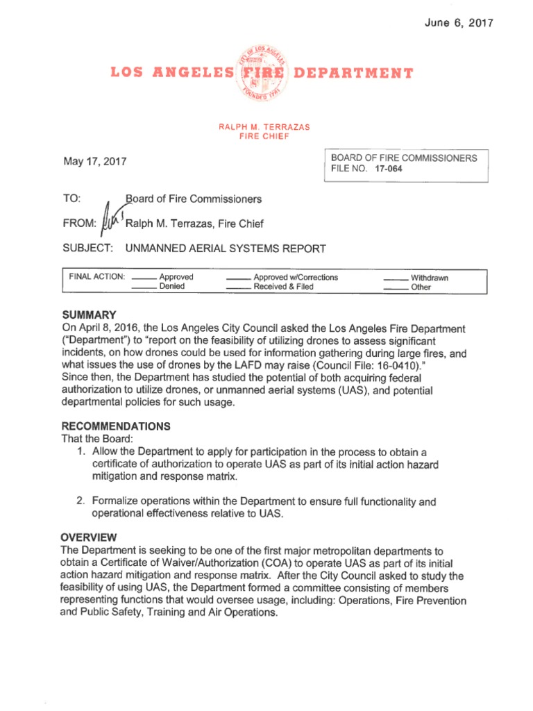 Unmanned Aerial Systems Report | PDF