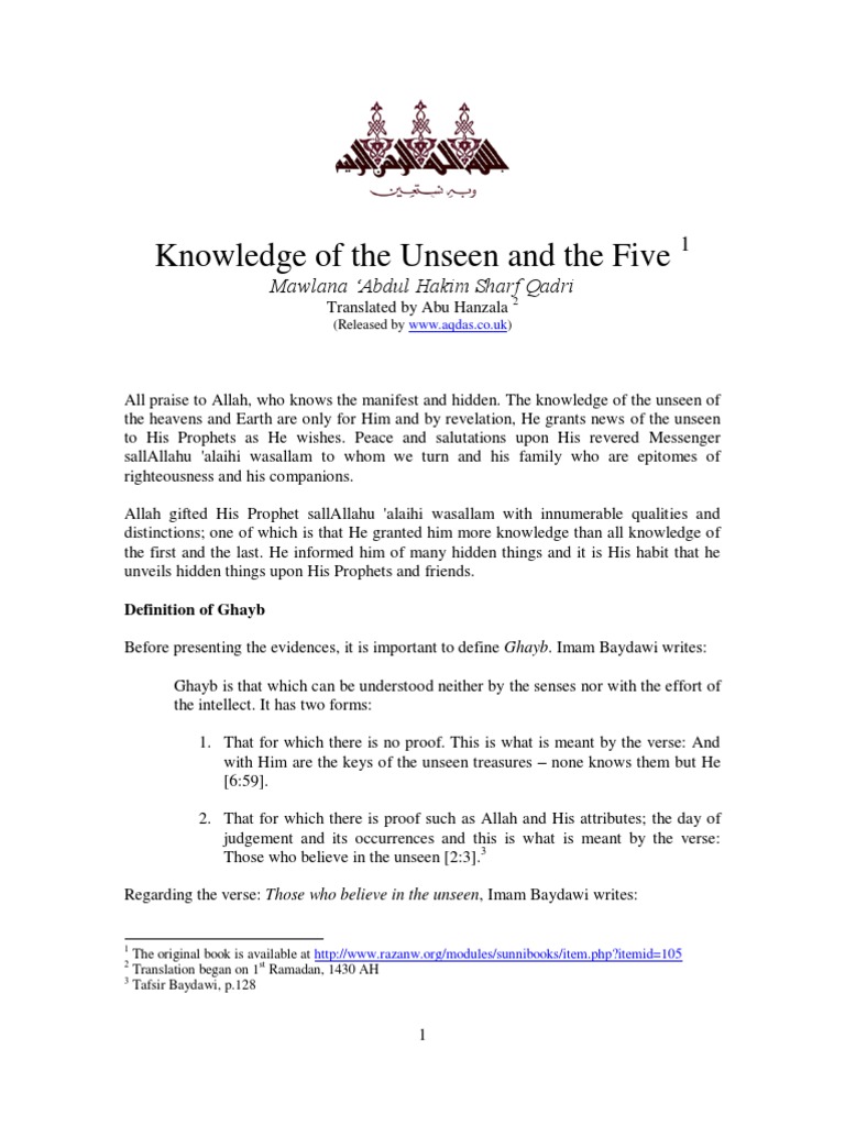 Knowledge of Unseen | PDF | Muhammad | Prophets And Messengers In Islam