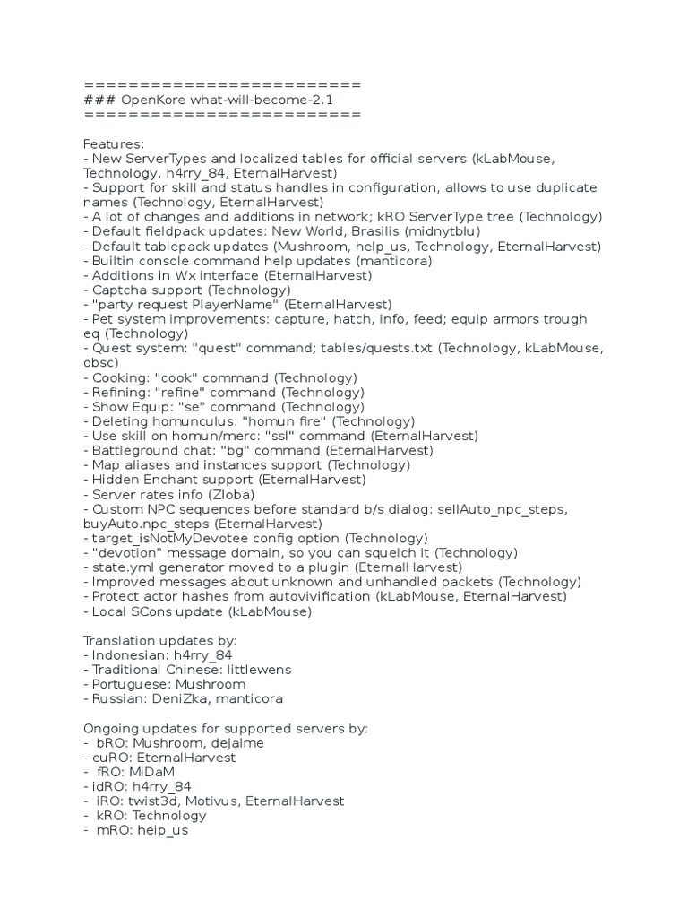 OpenKore What | Download Free PDF | Command Line Interface | Computing