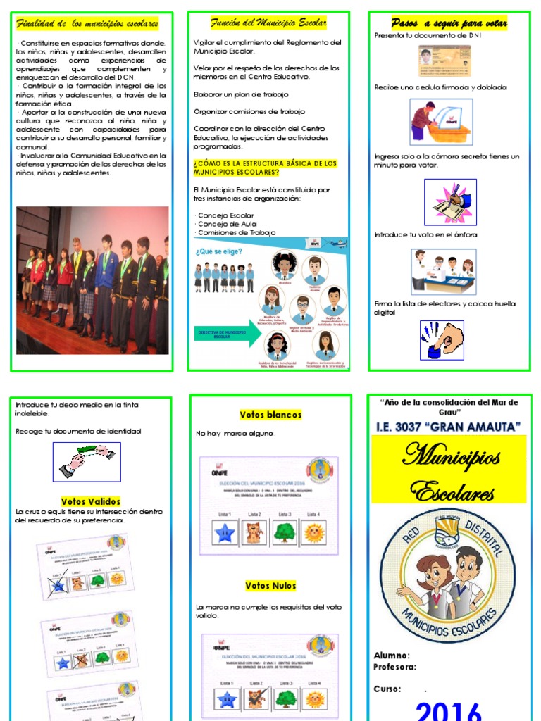 Triptico Municipios Escolares | PDF | Cognición | Sicología