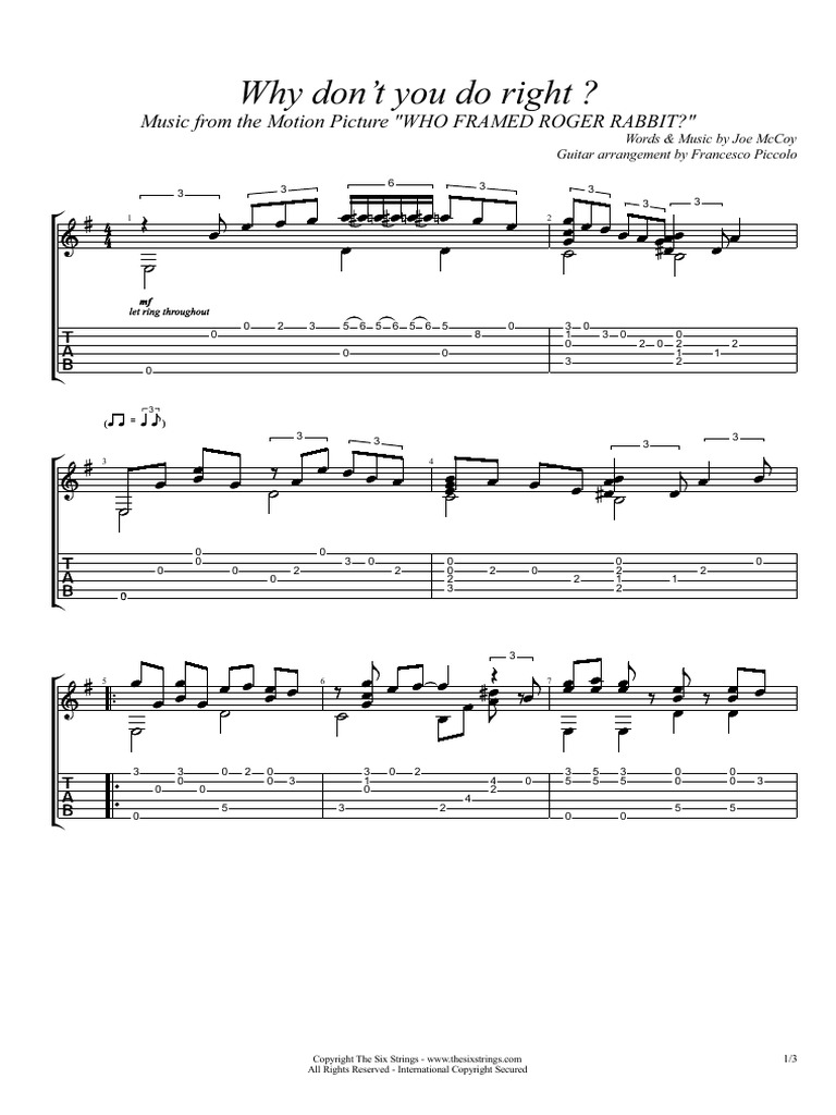 11 Why Don T You Do Right From Who Framed Roger Rabbit | PDF ...