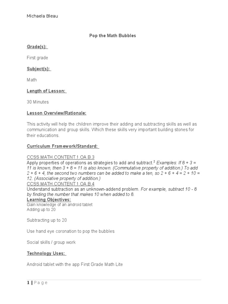 Pop The Math Bubbles 2 | PDF | Career & Growth | Social Science