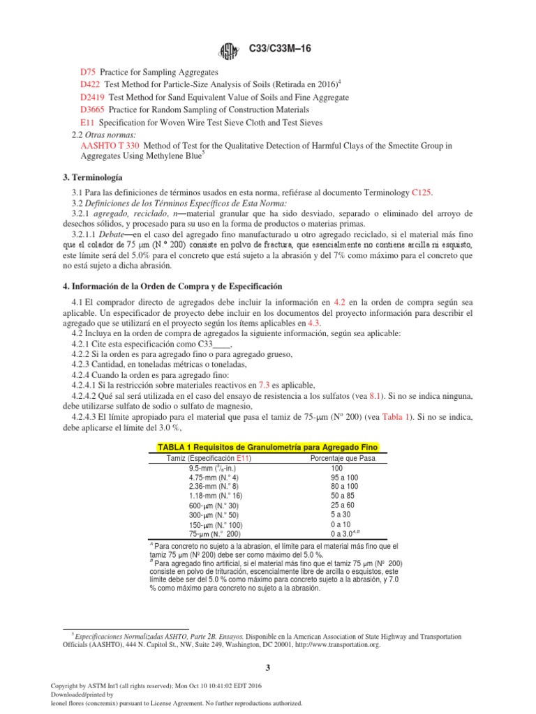 Astm C33-16 PG-03 | PDF | Materiales | Science