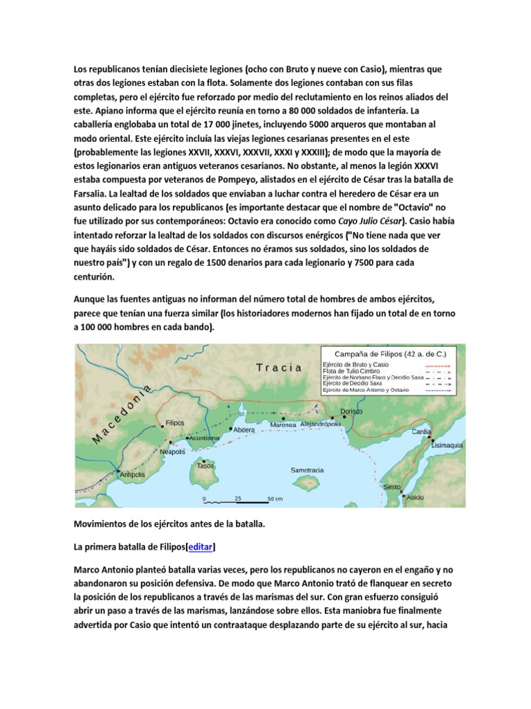 Batalla de Filipos 2 | PDF | Guerra de la antigüedad | Roma antigua
