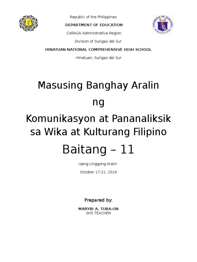 Republic of The Philippines - Docx FIRST PAGE LESSON PLAN | PDF