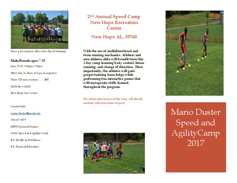 2nd Annual Speed Camp | PDF | Sports & Recreation