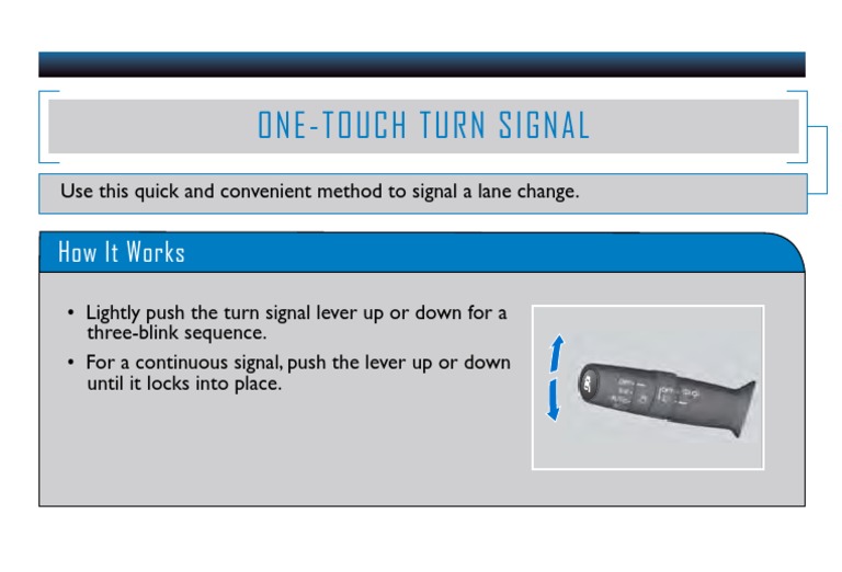 2016 Fit EX-EXL One-Touch Turn Signal PDF | PDF